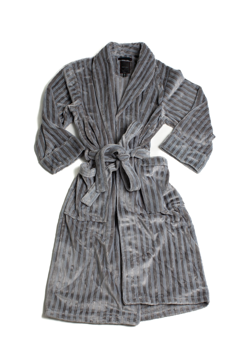 Striped Broken Chevron Slate Robe – Daniel Buchler